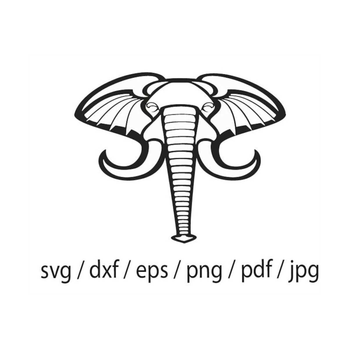 Elephant Svg, Elephant Clipart, Elephant Png, Elephant Head, | Inspire ...