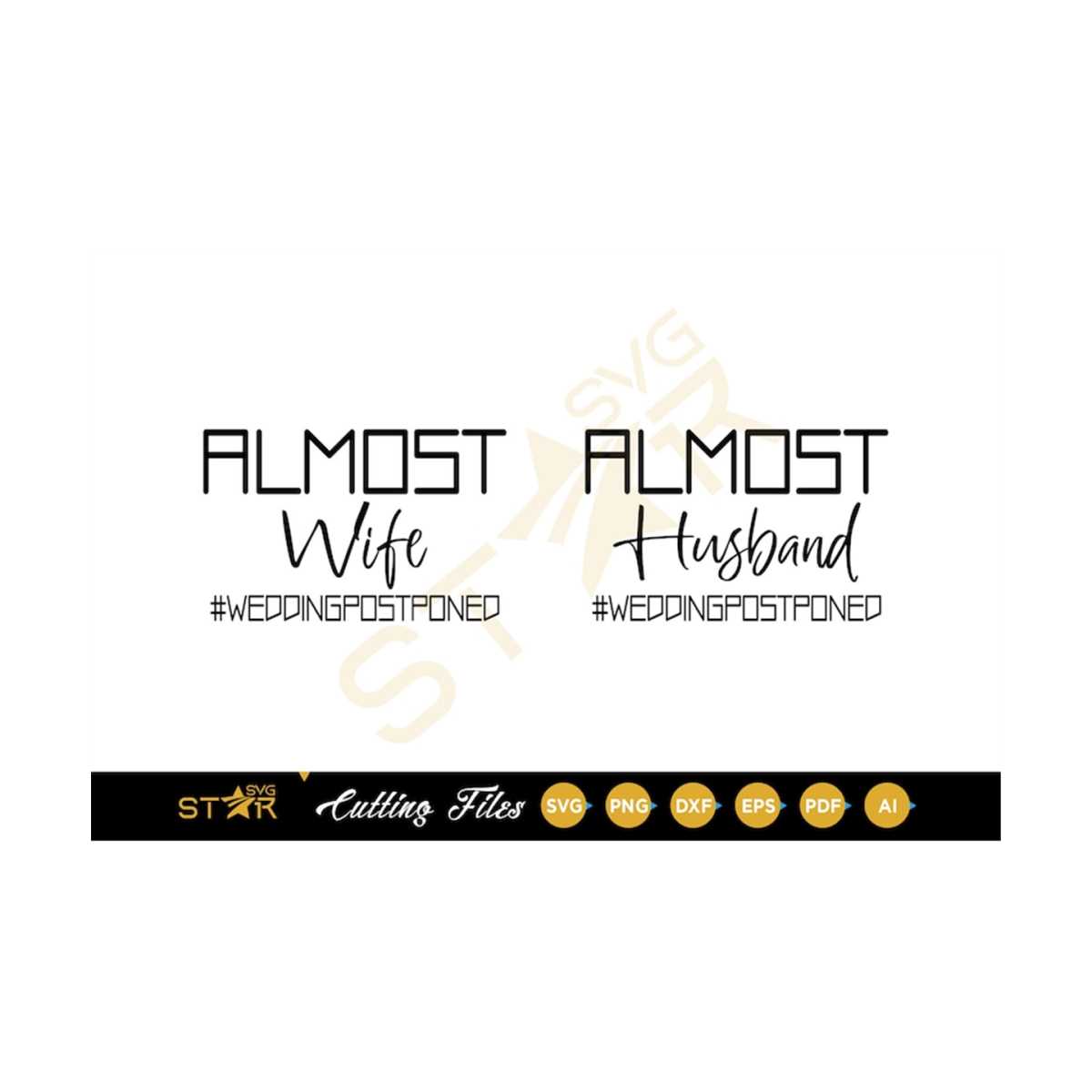 Almost Wife Husband svg, Wifey Hubby svg, Wedding Bride & Gr | Inspire ...