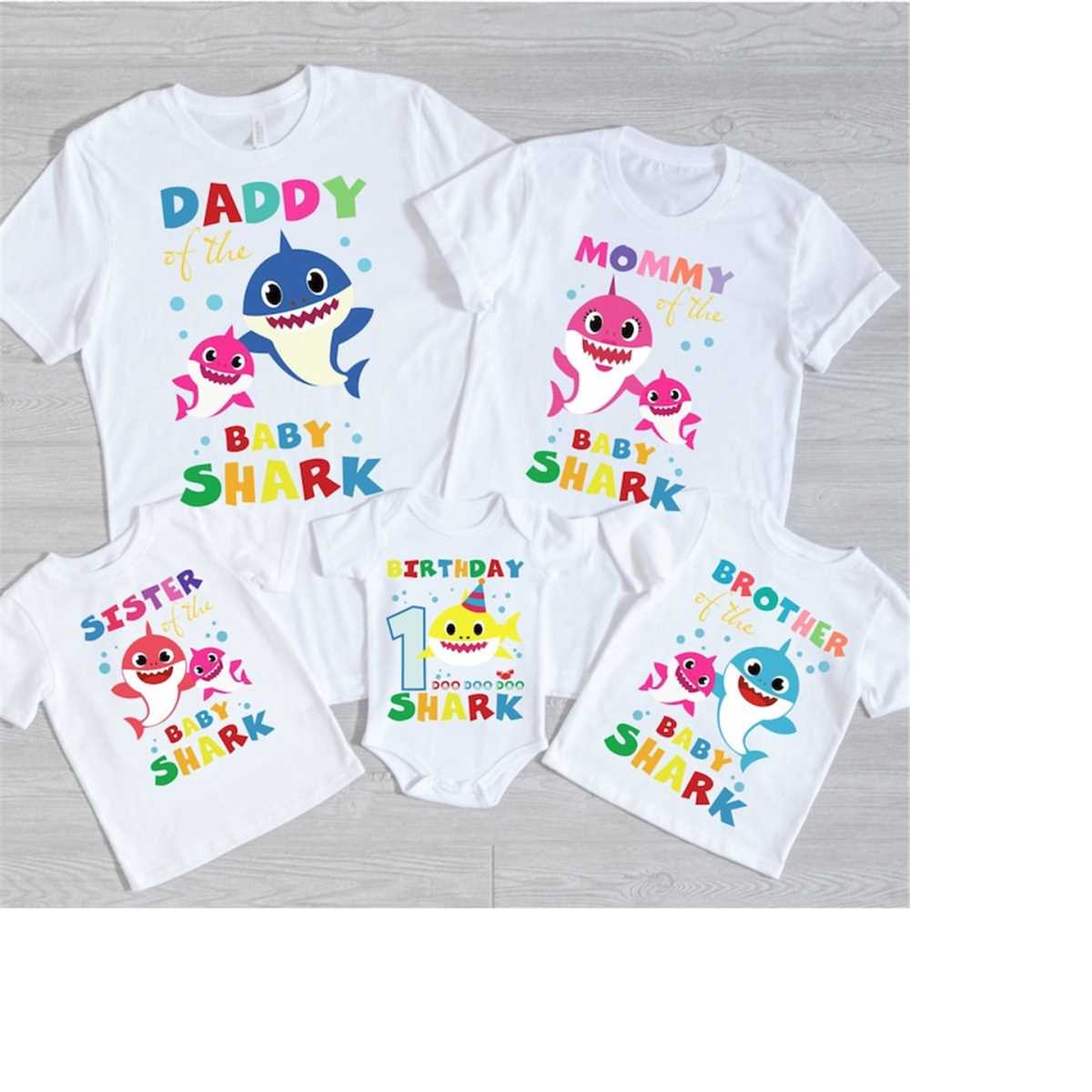 Custom Family Baby Shark Birthday Shirts, Baby Shark Matchin | Inspire ...