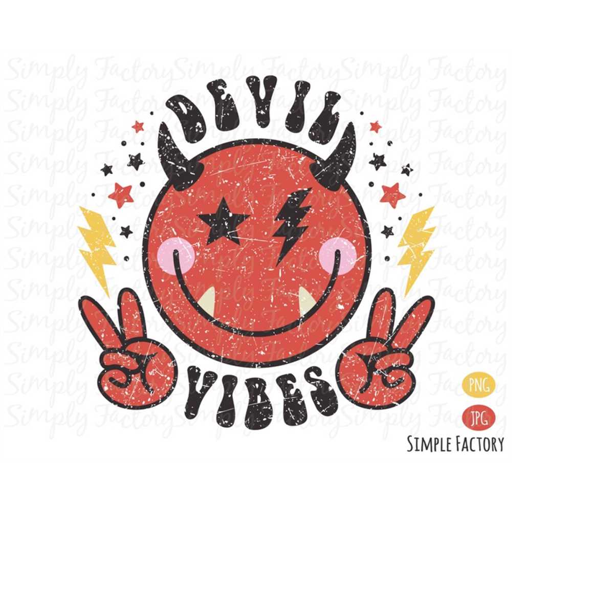Retro Groovy Halloween Png, Devil Vibes Groovy Png, Hallowe | Inspire Uplift