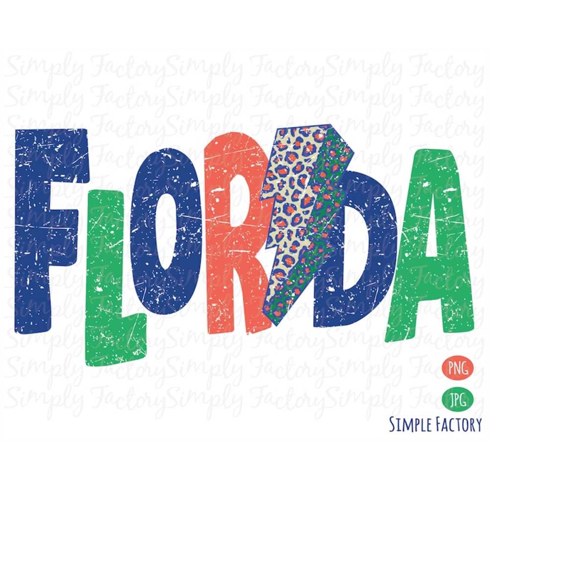 Retro FL Leopard Lightning Bolt Png Instant Download, Leopar | Inspire ...