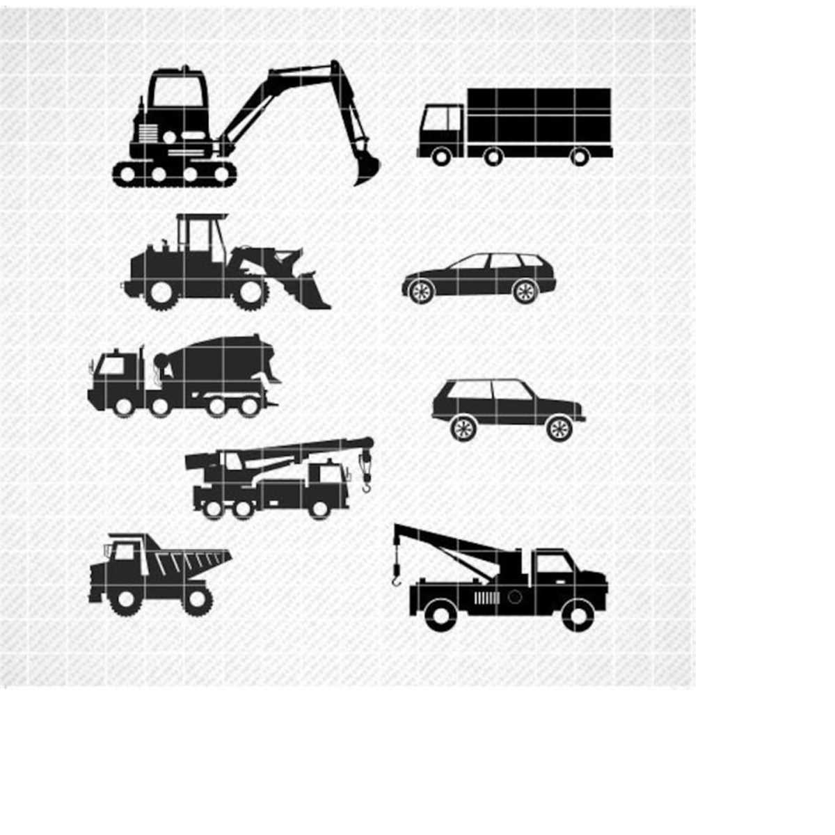 Vehicles Silhouettes SVG, Trucks svg, Car svg, Transport Veh | Inspire ...