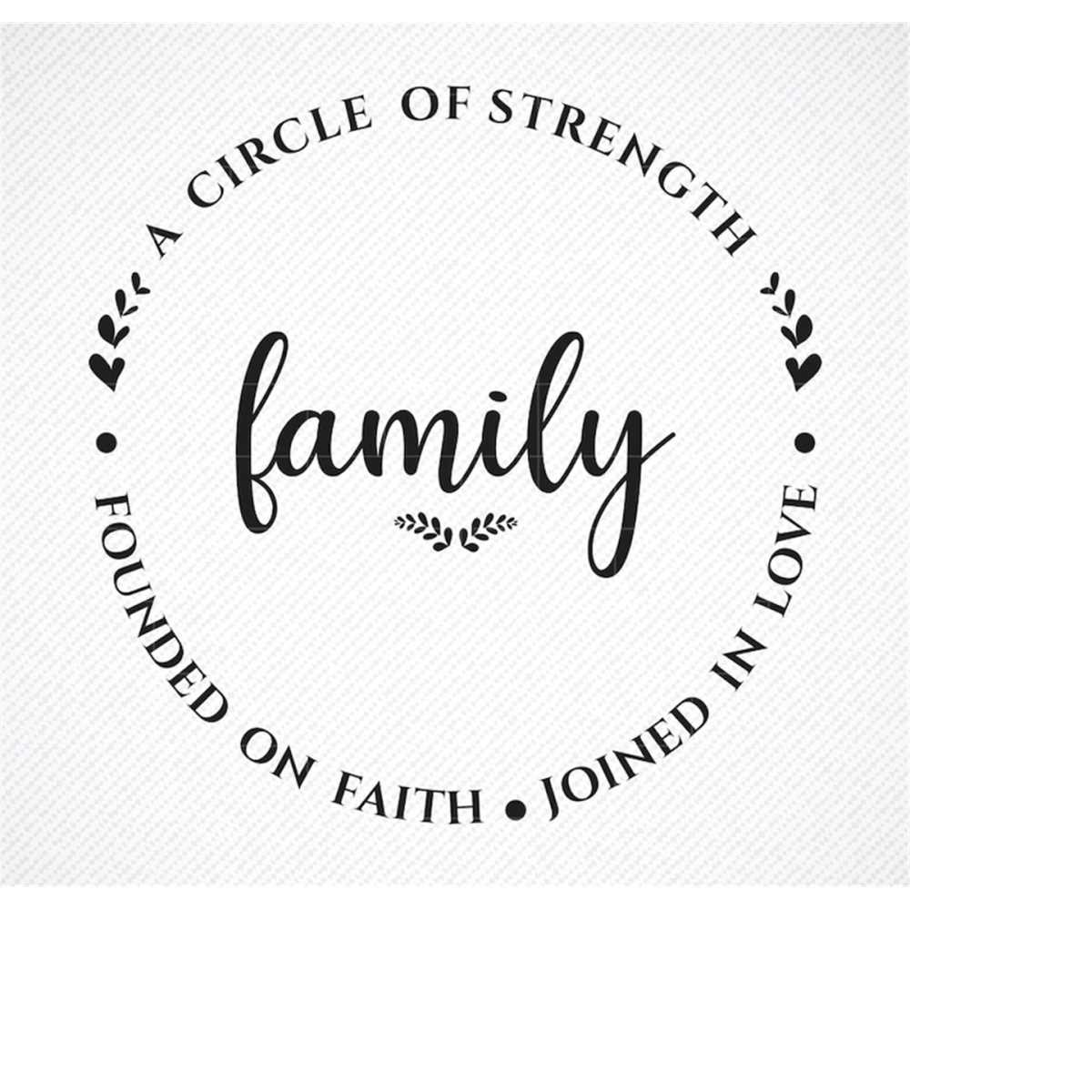 Family a Circle of Strength SVG, Founded on Faith, Joined by | Inspire ...