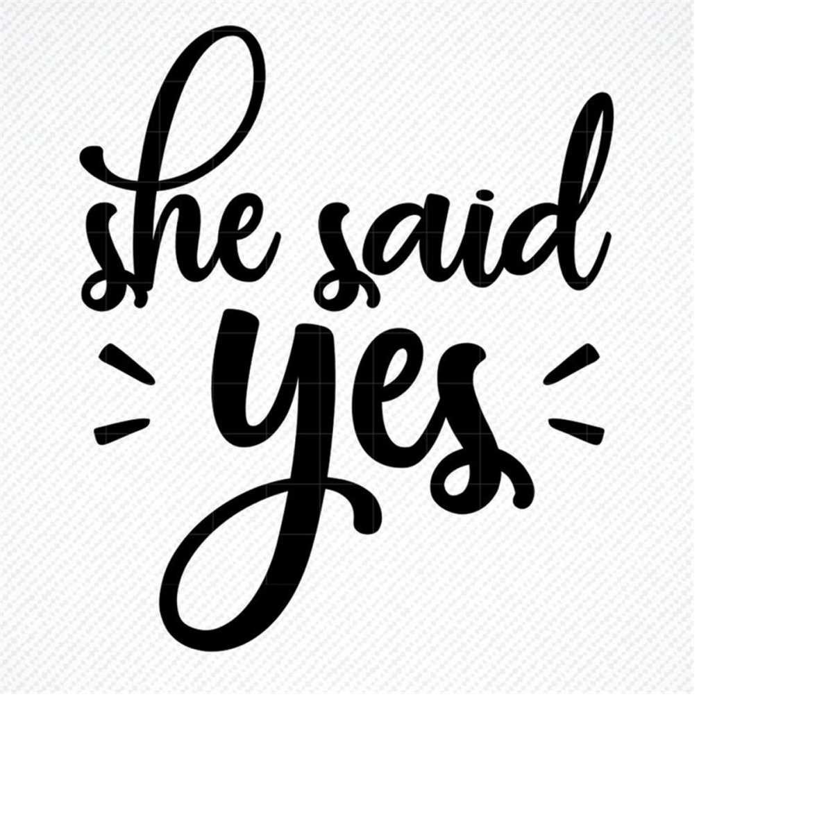 She Said Yes Clipart | Inspire Uplift