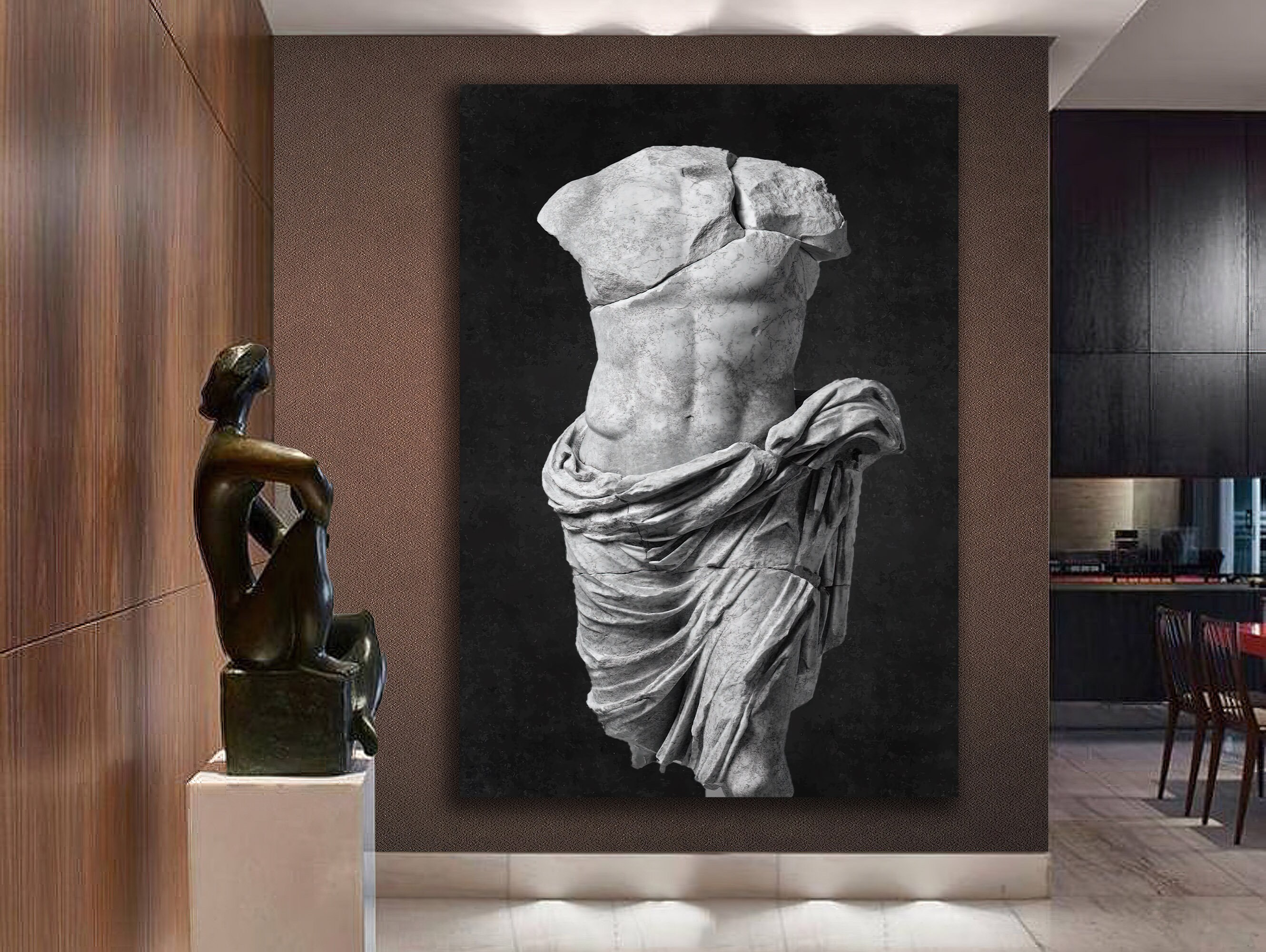 Roman Sculpture Canvas Wall Art, Statue Canvas, Ancient Rome - Inspire ...