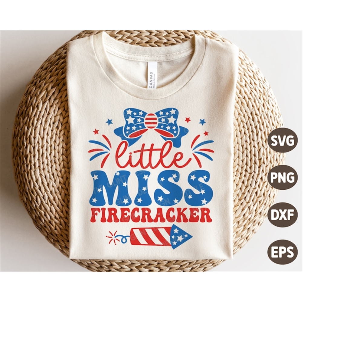 Little Miss Firecracker SVG PNG, Retro 4th of July Svg, Patr | Inspire ...
