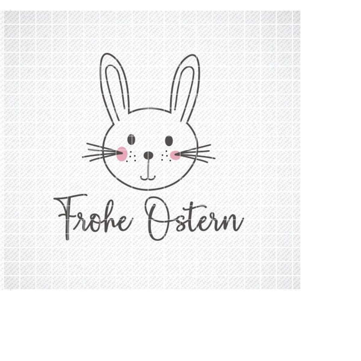 Plotter file Easter Easter Bunny Rabbit Face SVG | Inspire Uplift