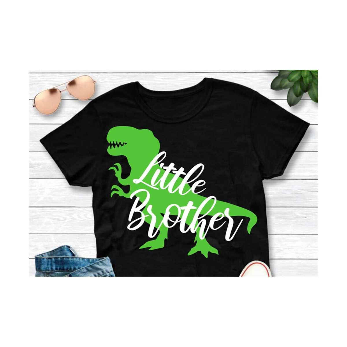 Little Brother Saurus Svg,Lil Bro Svg,T-Rex Dinosaur Cut Fil - Inspire ...