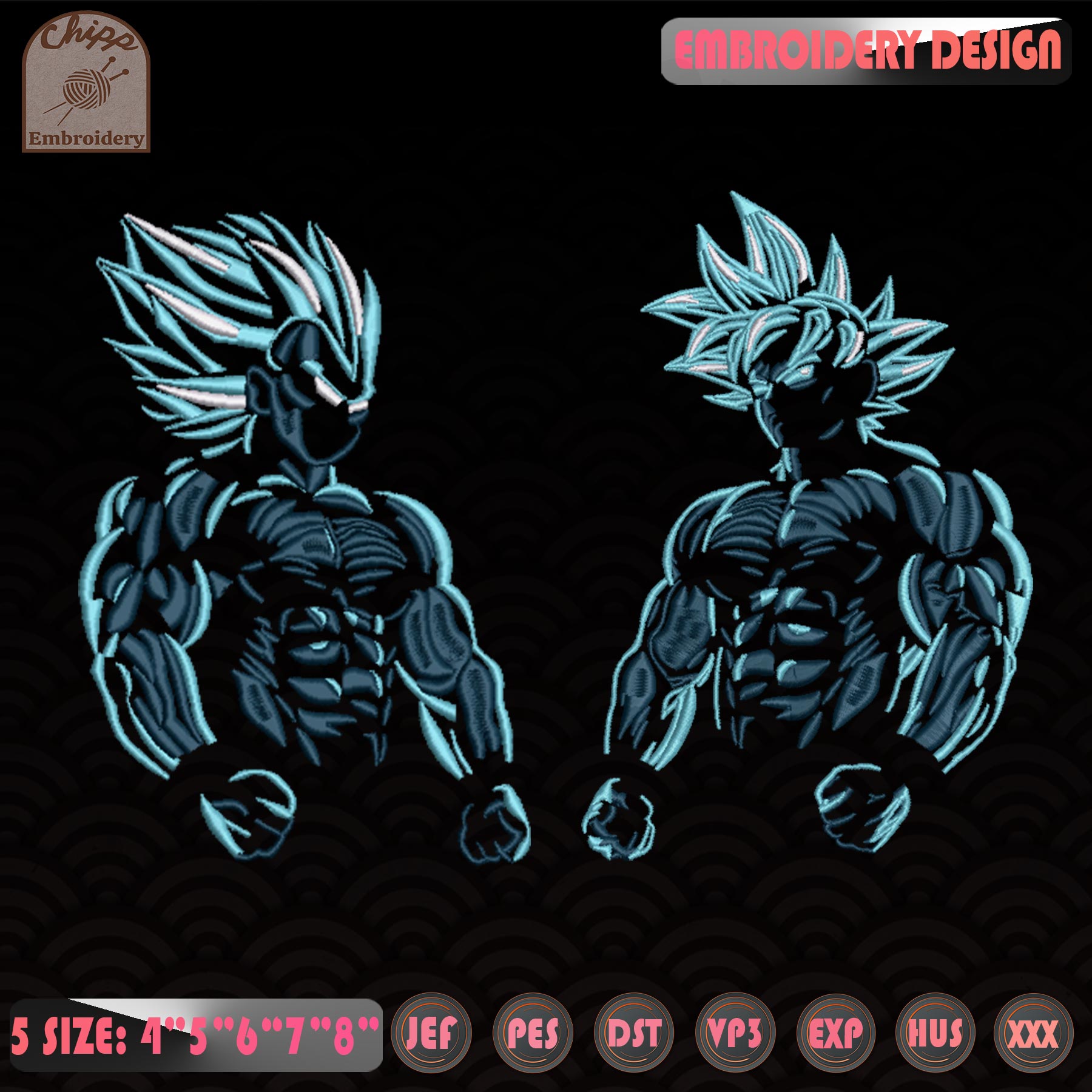Goku Embroidery Design, Dragon Ball Embroidery Design, Anime - Inspire ...