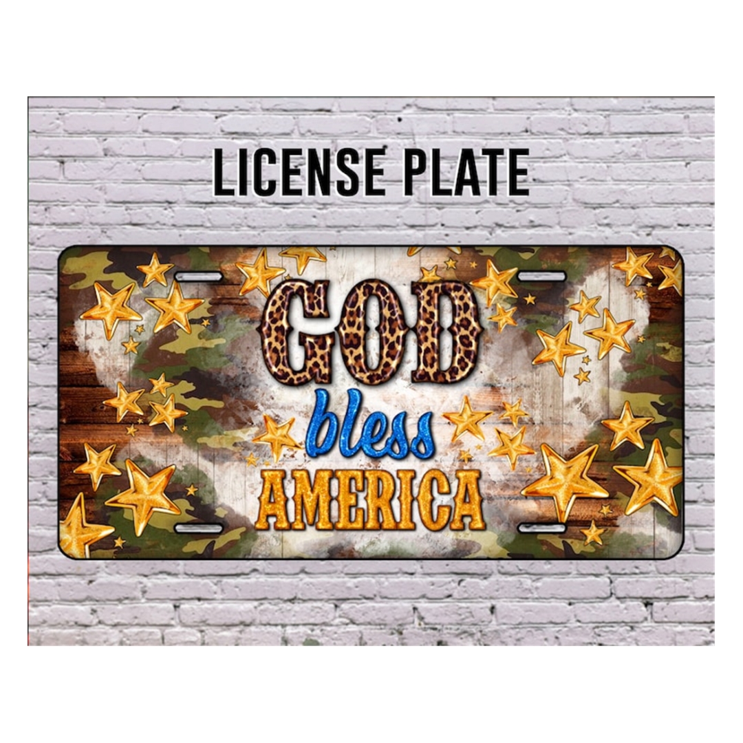 God Bless America License Plate Png, USA Flag God Bless Amer | Inspire ...