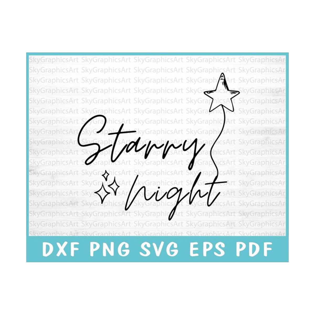 Starry Night Svg, Hand Driving Svg, Star Svg, Christmas Nigh | Inspire ...