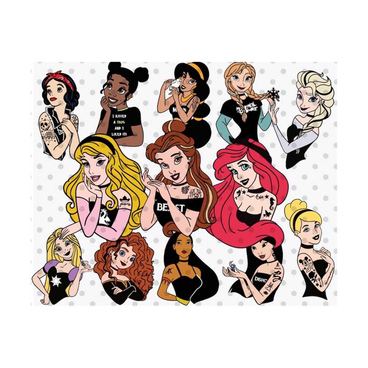 13pcs, Punk Princess Bundle SVG, Goth Princess svg, goth svg | Inspire ...