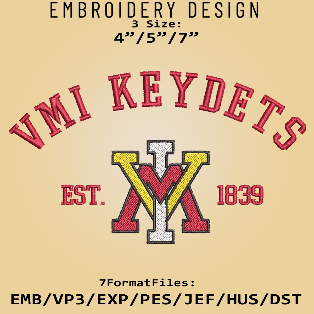 VMI Keydets embroidery design, NCAA Logo Embroidery Files, N | Inspire ...