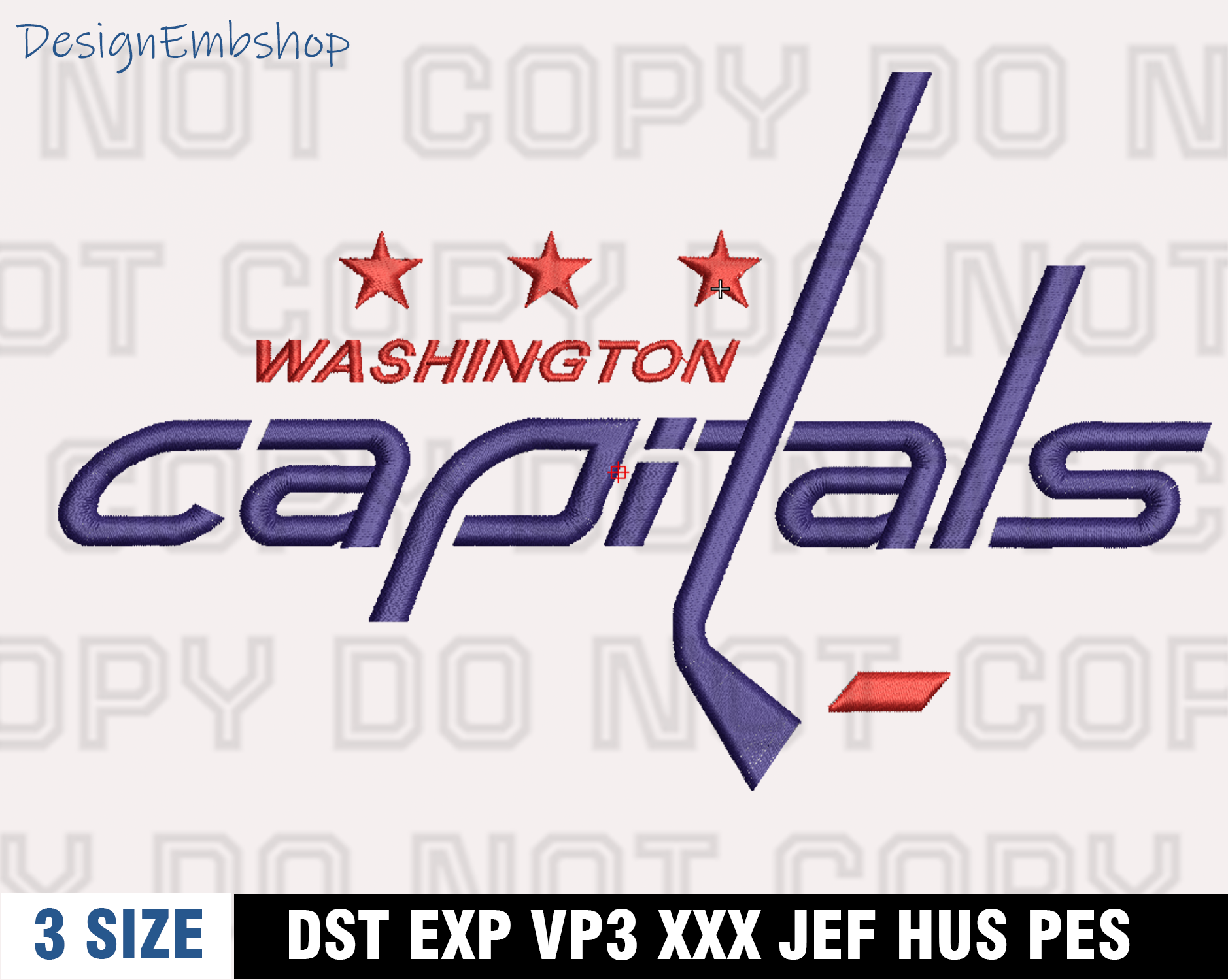 Washington Capitals Embroidery Designs, NHL Machine Embroide | Inspire ...