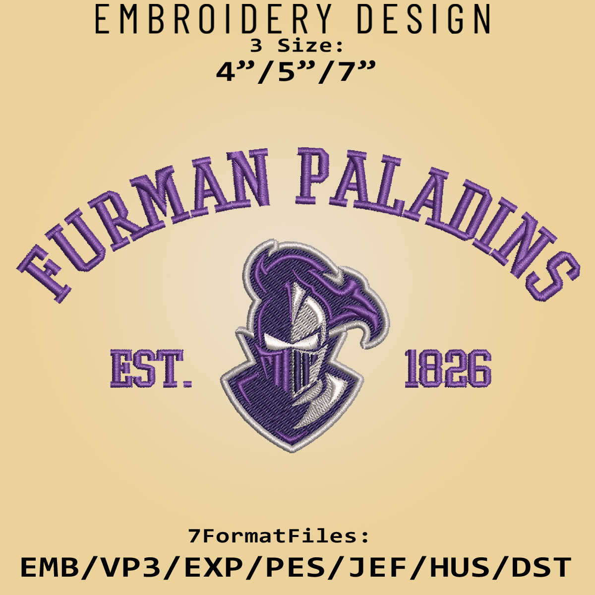 Furman Paladins embroidery design, NCAA Logo Embroidery File | Inspire ...