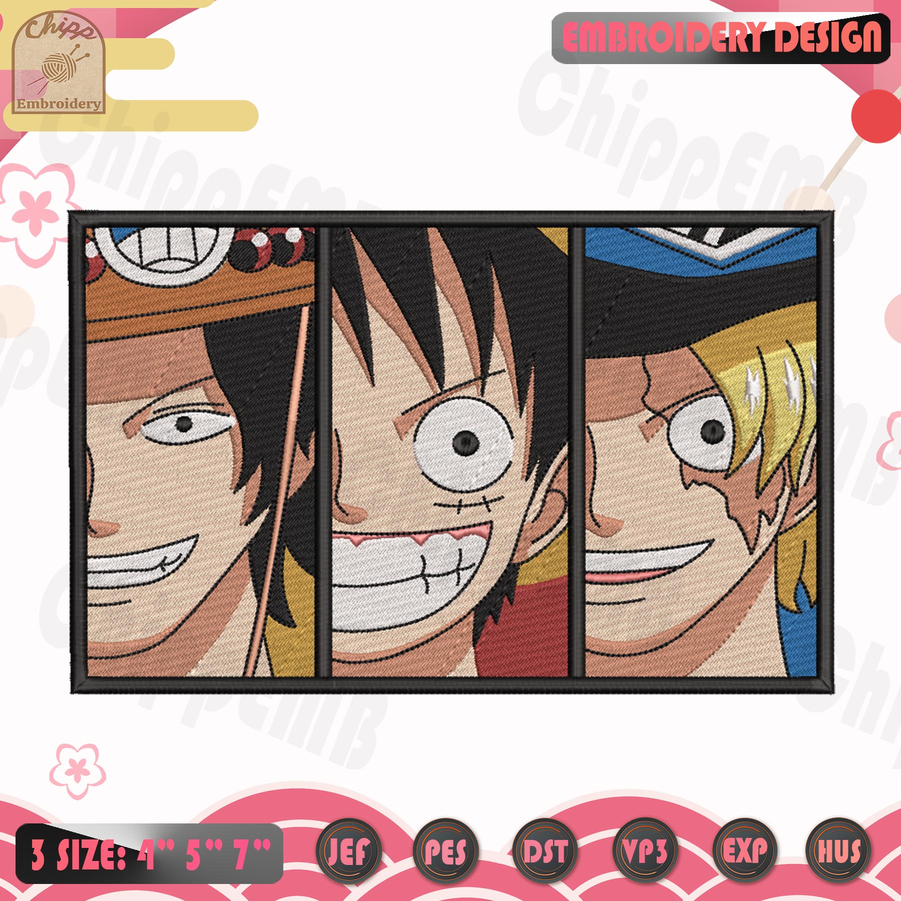 One Piece Embroidery Design, One Piece Embroidery Design, An | Inspire ...