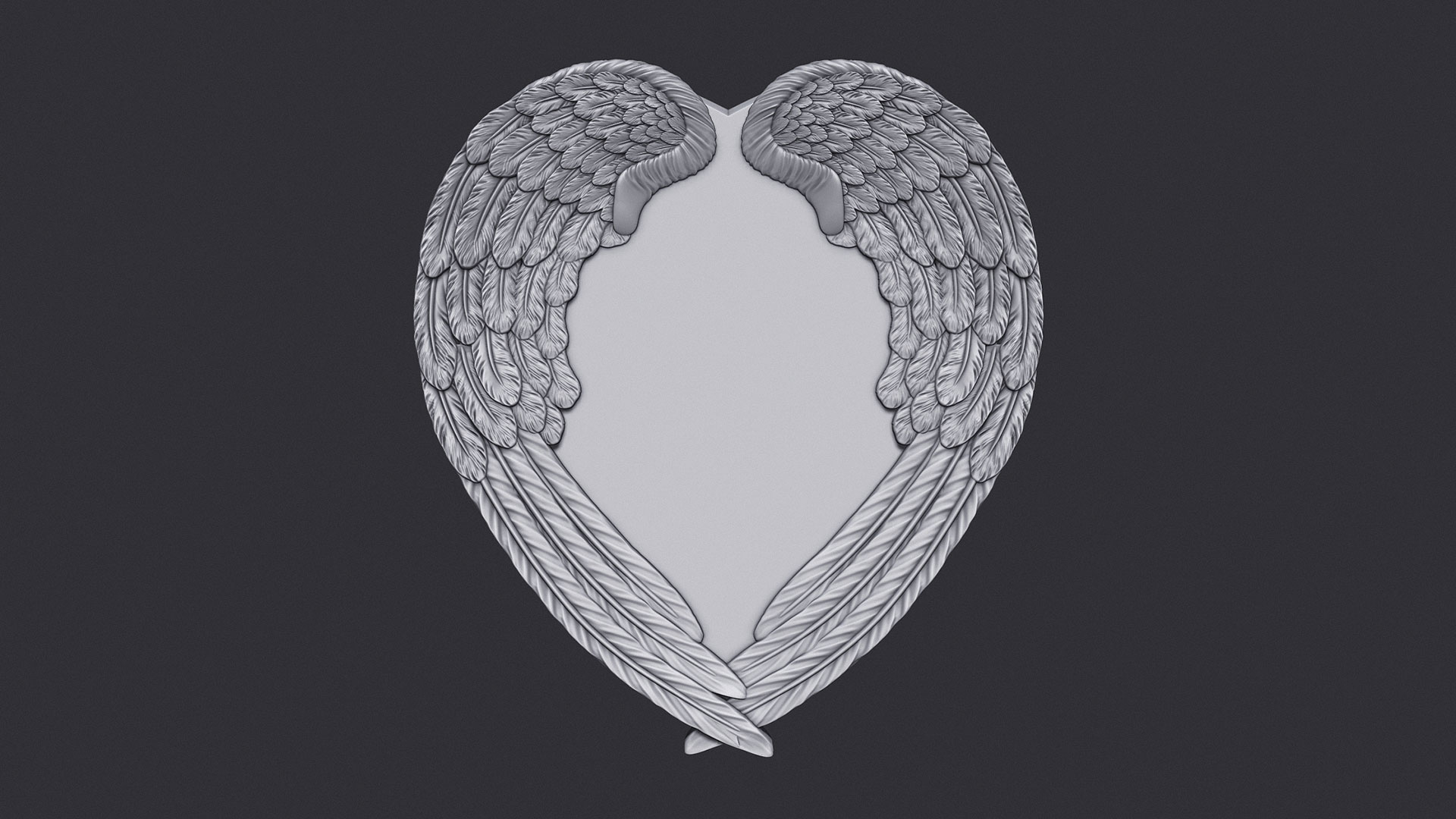 Angel Wings and Heart 3D STL Model for CNC Router or 3D Prin | Inspire ...