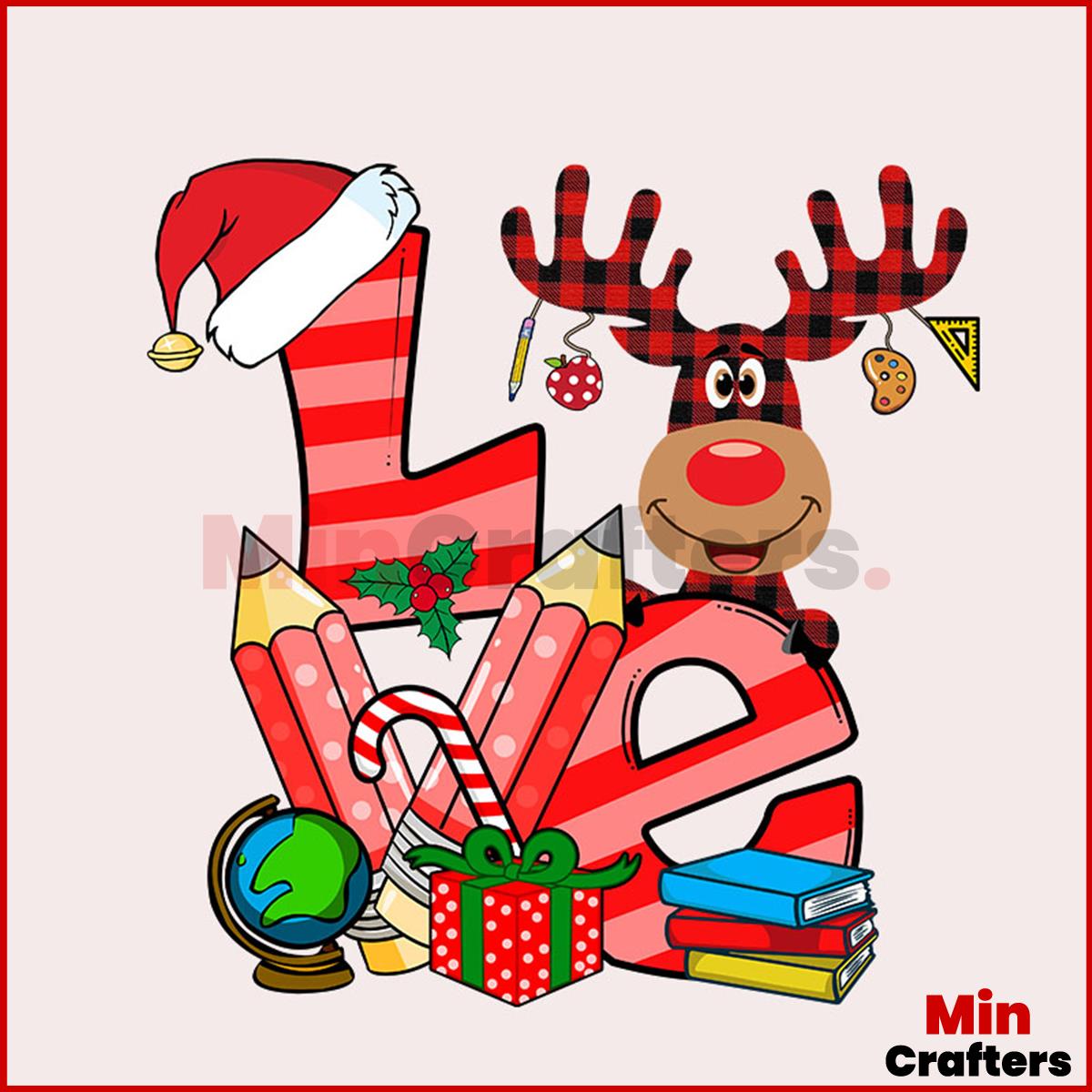 Love Reindeer Svg, Christmas Svg, Reindeer Svg, Pencial svg, - Inspire ...