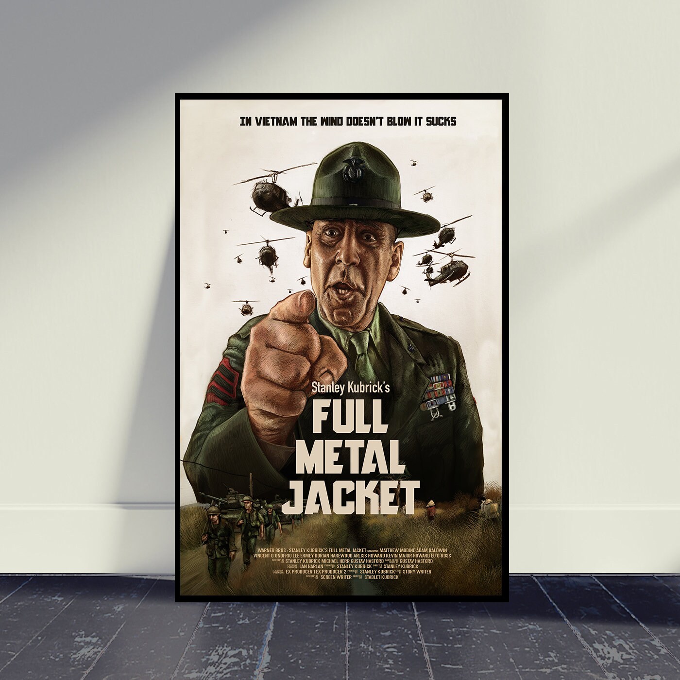 Full Metal Jacket Movie Poster Movie Print, Wall Art, Room D | Inspire ...