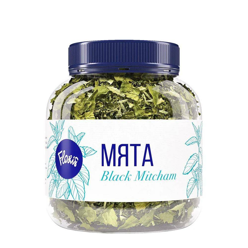 Herbal tea "Mint" Black Mitcham in a jar (leaf), dried mint, - Inspire ...