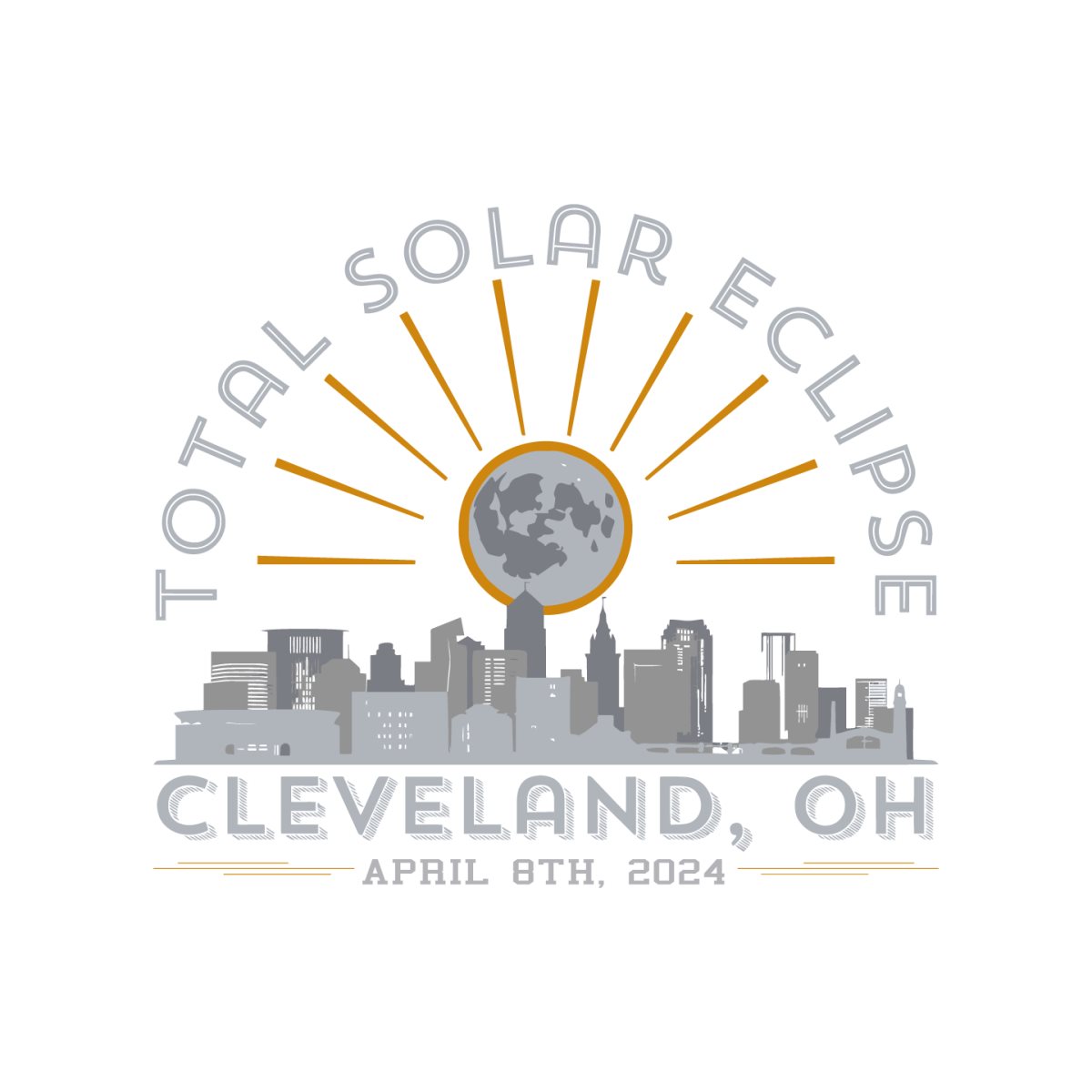 Total Solar Eclipse 2024 Cleveland Viewing SVG - Inspire Uplift
