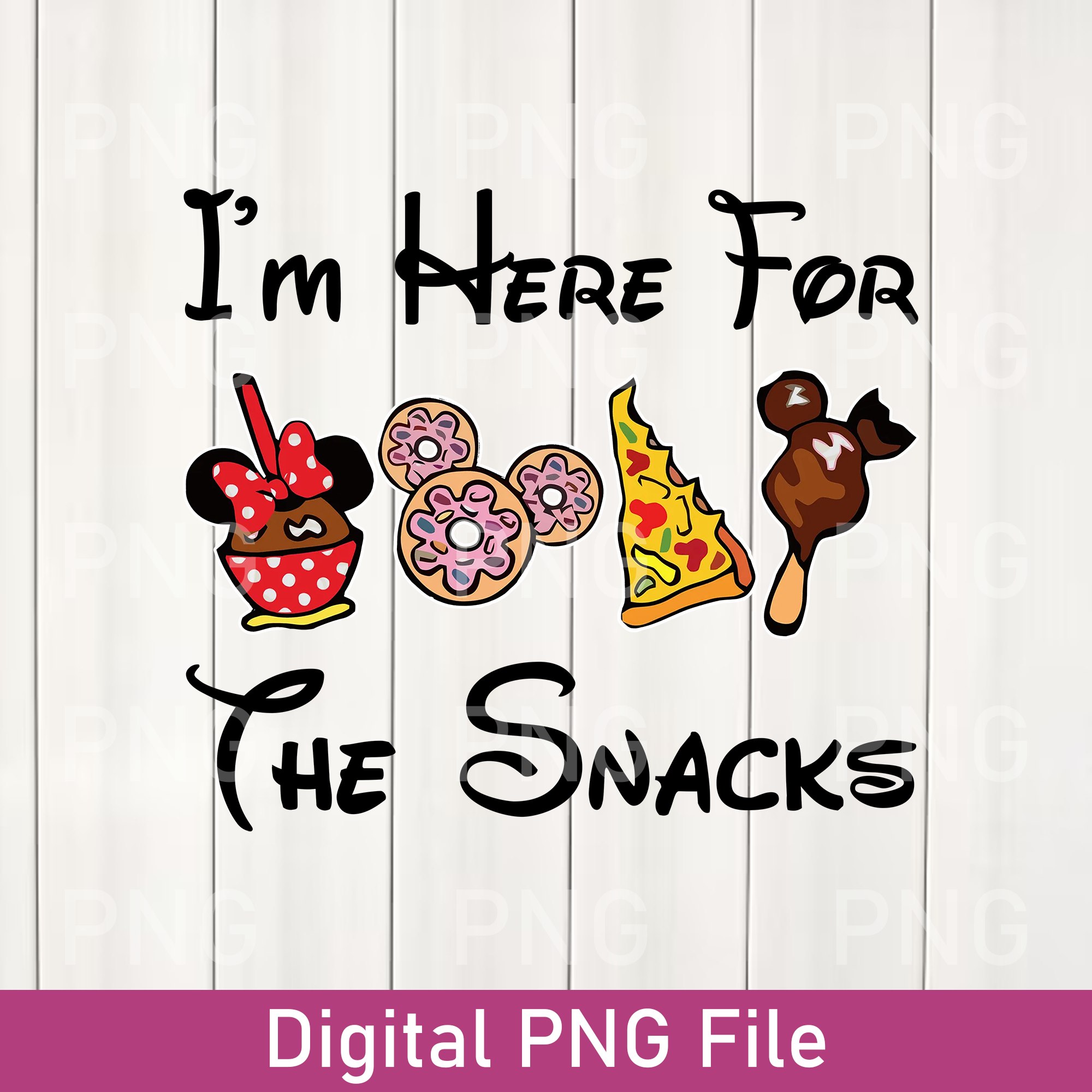 Vintage Just Here For The Snacks PNG, Disney Snacks PNG, Dis - Inspire ...