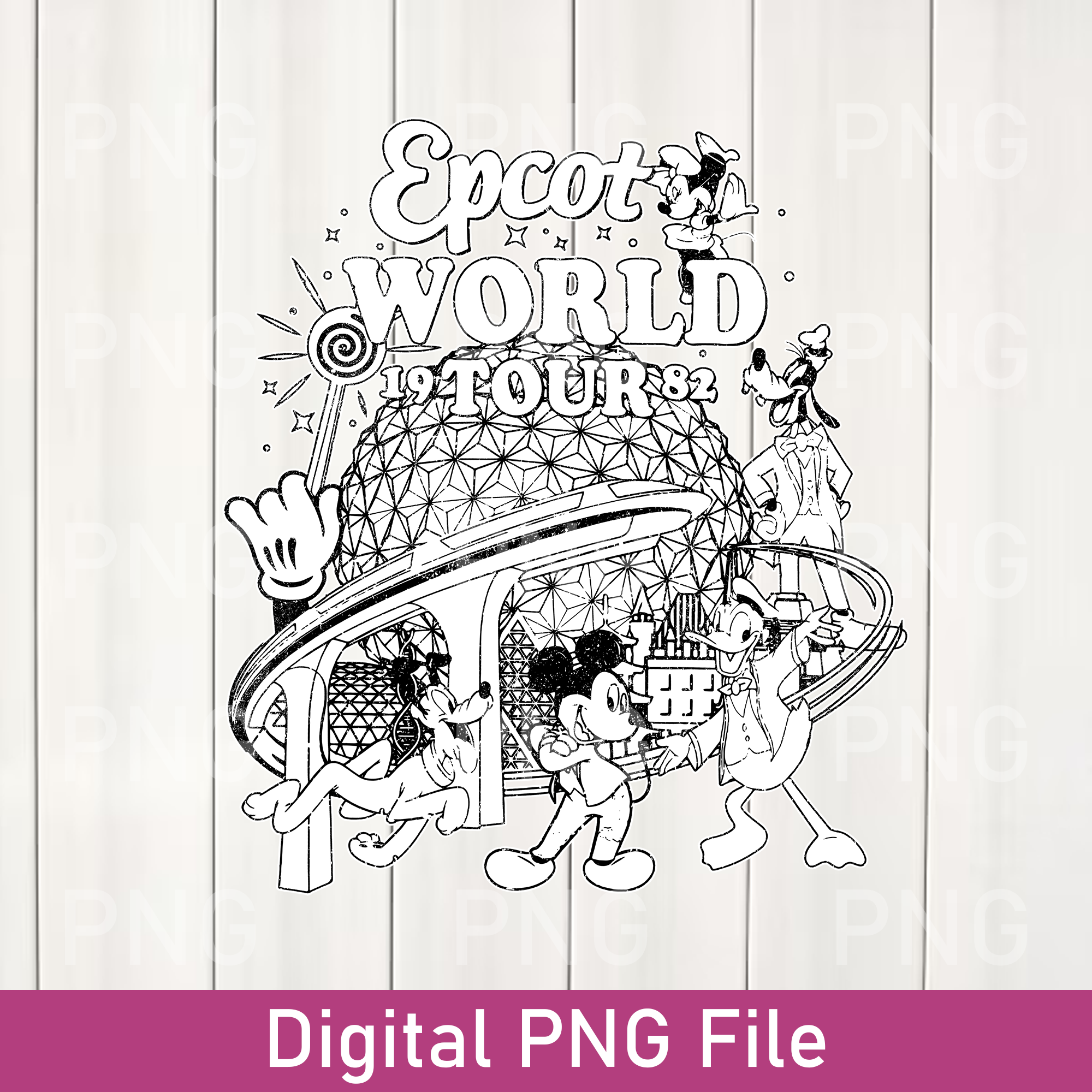 Disney Epcot World Tour PNG, Mickey and Friends Epcot 1982 P - Inspire ...