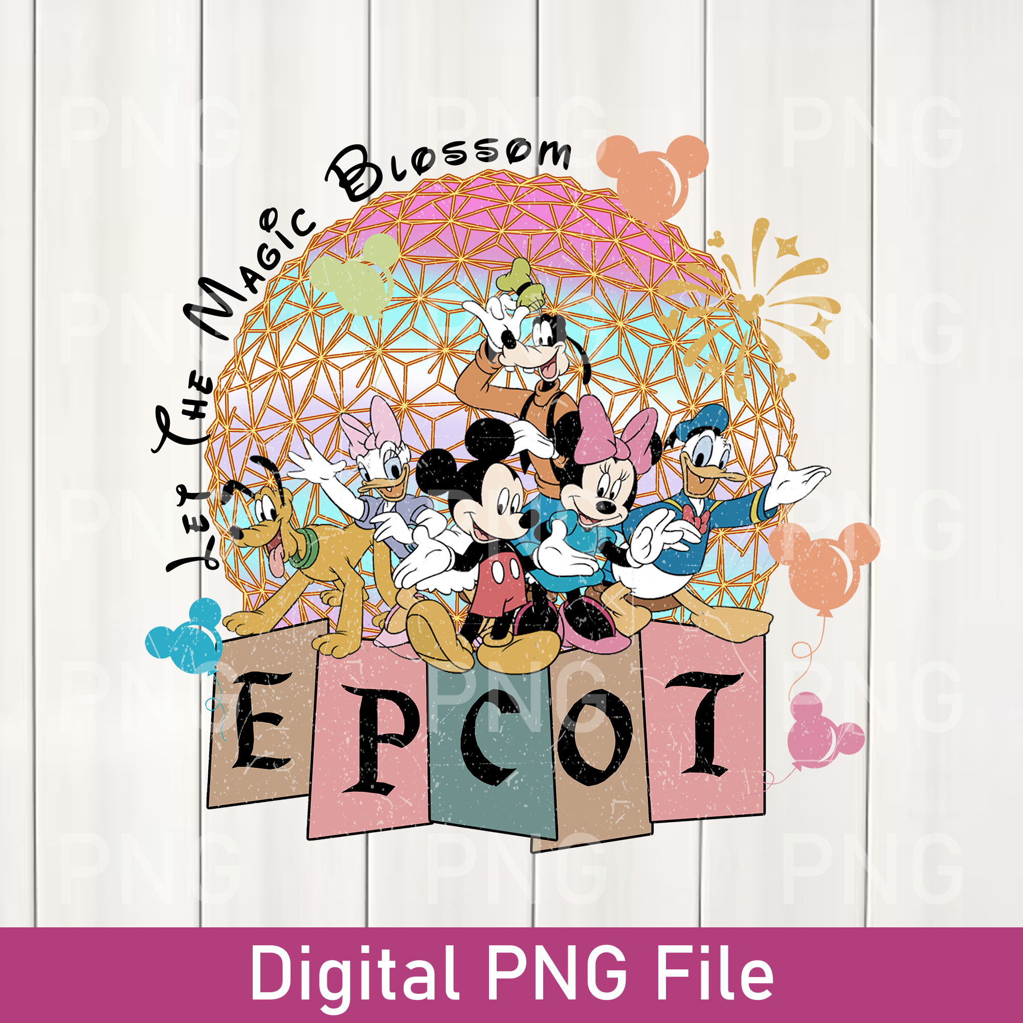 Disney Epcot World Tour Floral PNG, Mickey and Friends Epcot | Inspire ...