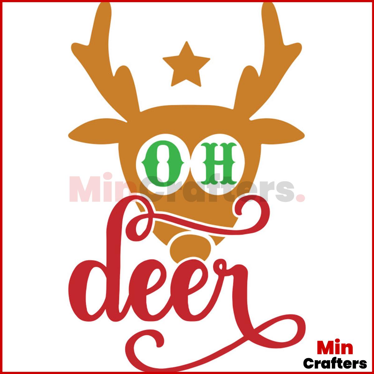Oh Deer Svg, Christmas Svg, Reindeer Svg, Deer Head Svg, Chr - Inspire ...