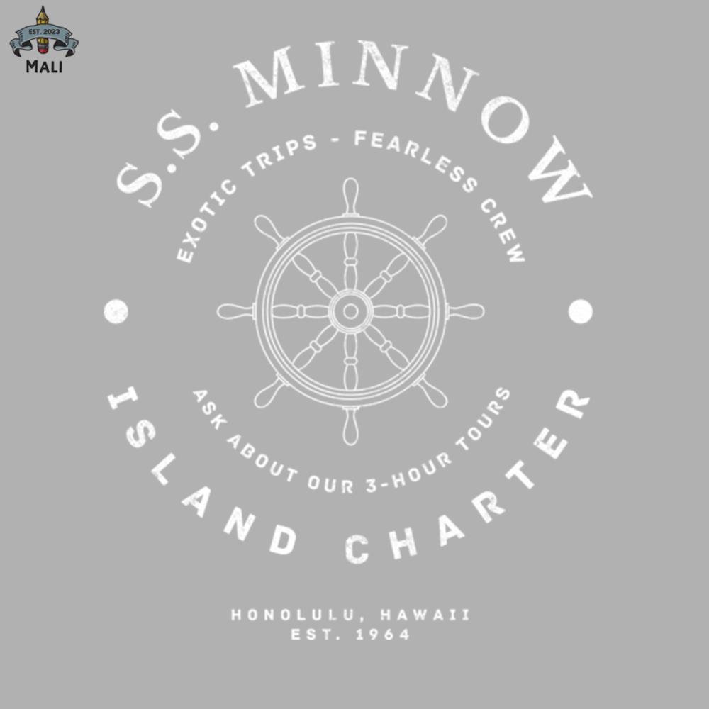 SS Minnow Island Charter modern vintage logo Sublimation P - Inspire Uplift