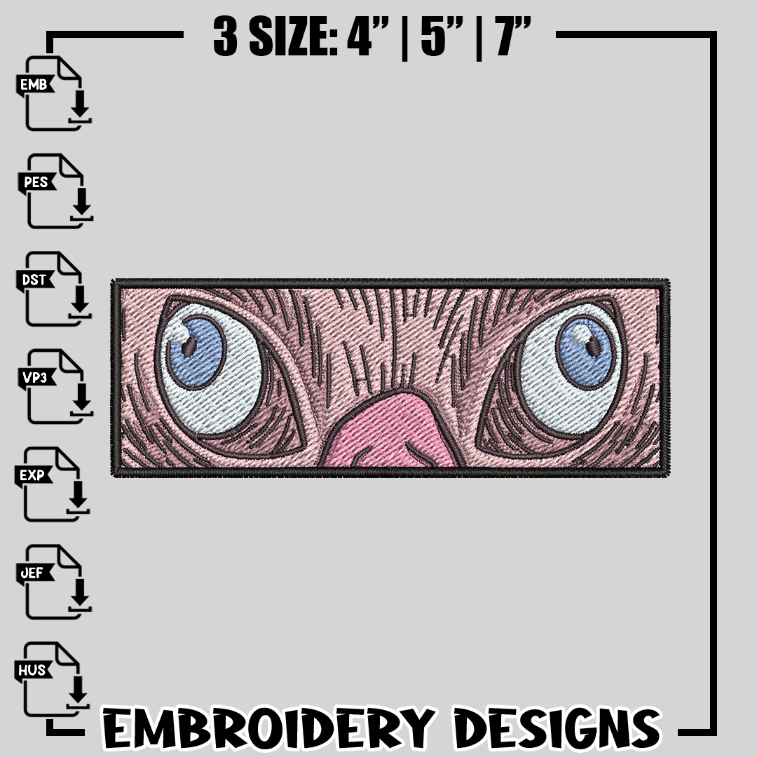 Inosuke eyes embroidery design, Kimetsu no Yaiba embroidery, | Inspire ...