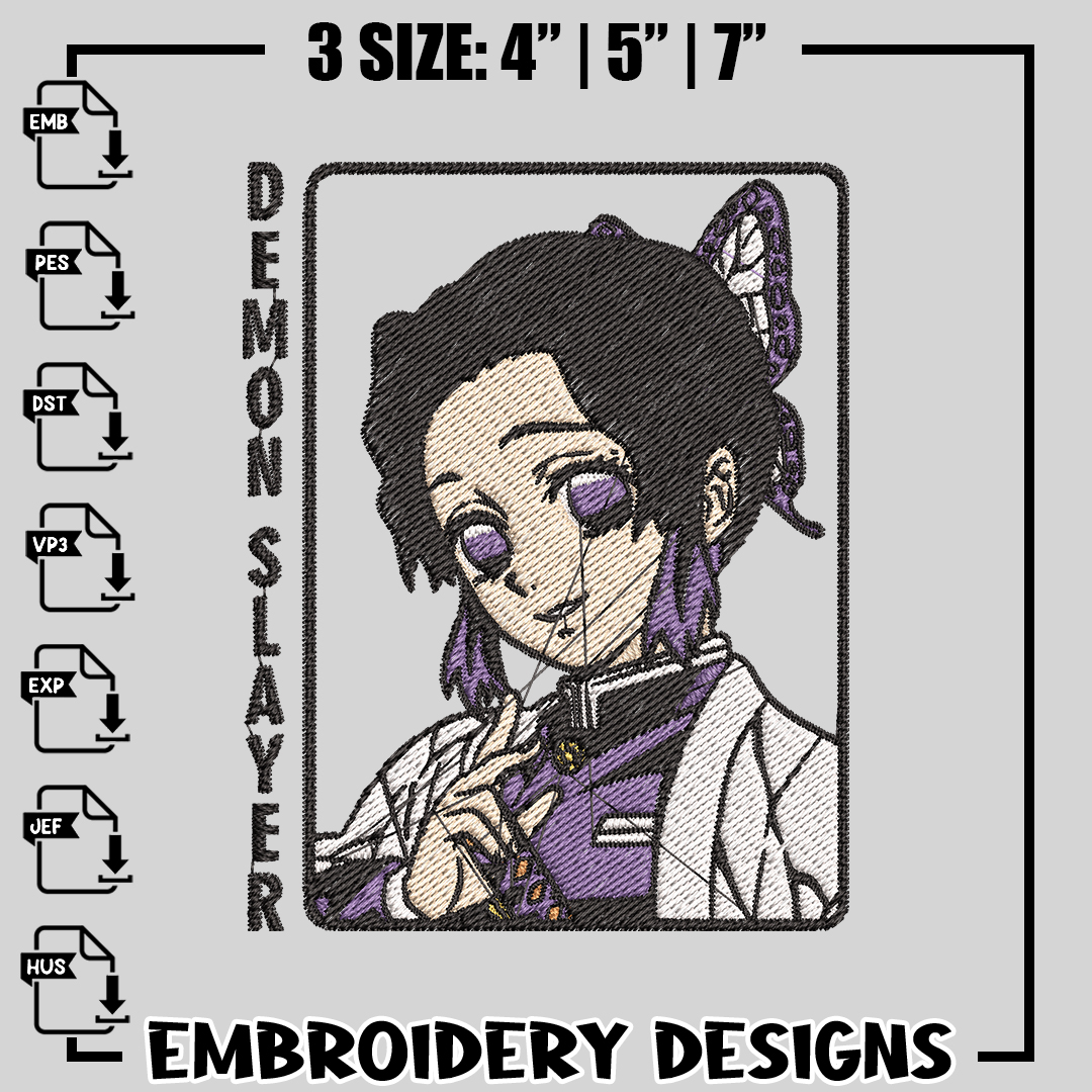 Kochou Shinobu embroidery design, Kimetsu no Yaiba embroider | Inspire ...
