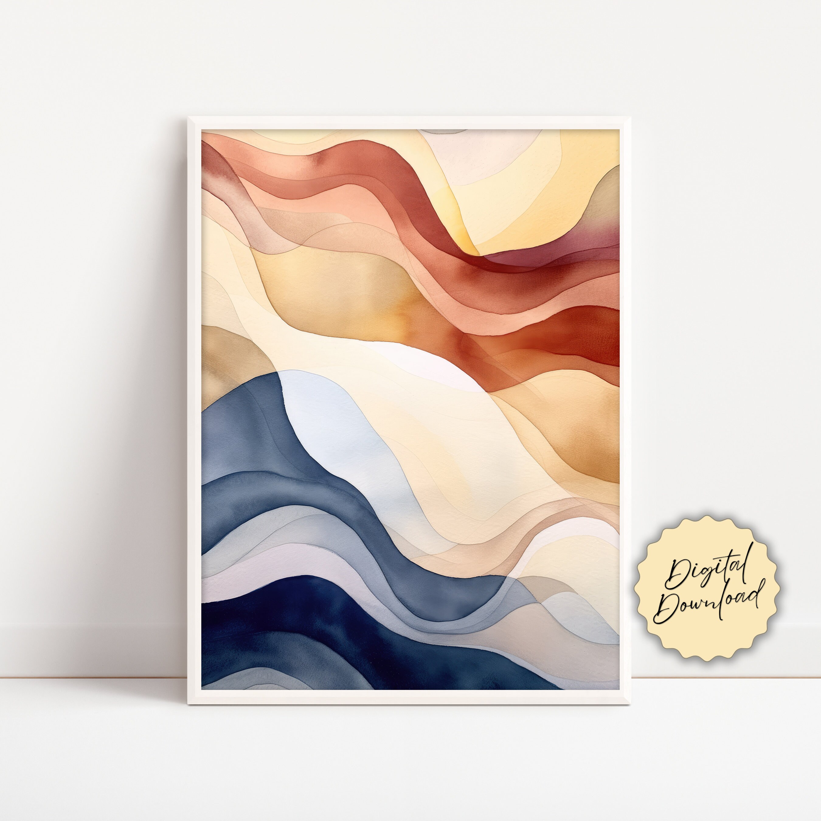 Abstract Printable Wall Art, Digital Download Art Print, Wat | Inspire ...