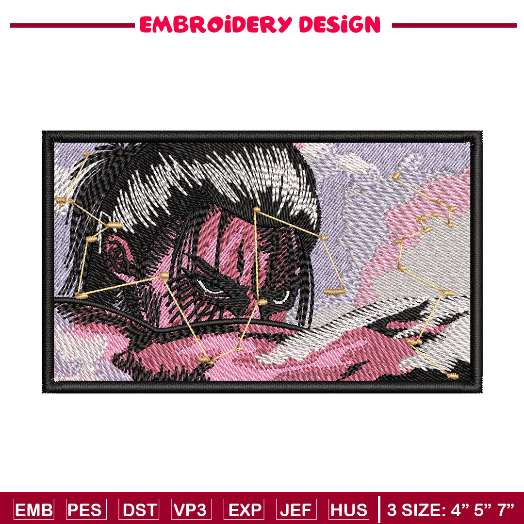 Eren rectangle embroidery design, Aot embroidery, Anime desi | Inspire ...