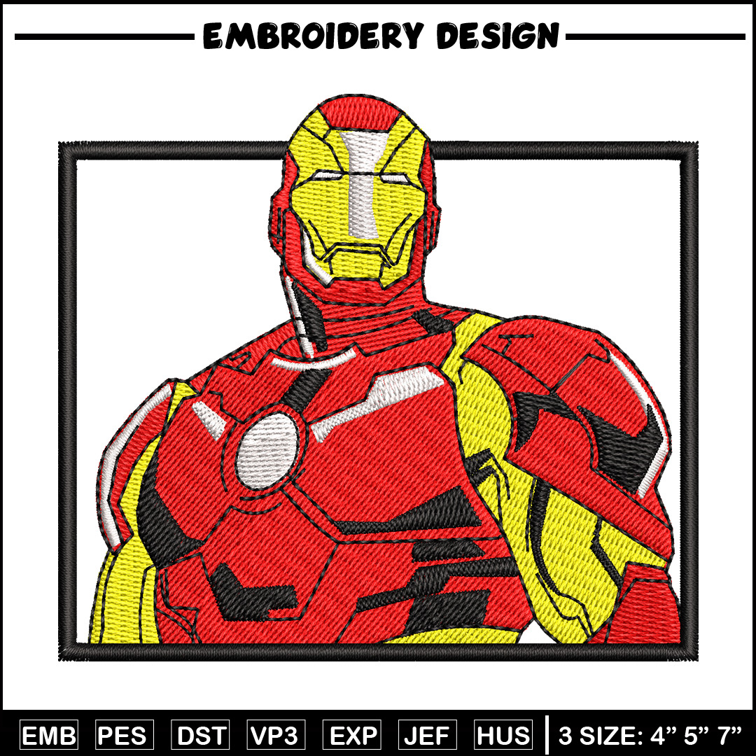 Iron man embroidery design, Marvel embroidery, Anime design, | Inspire ...