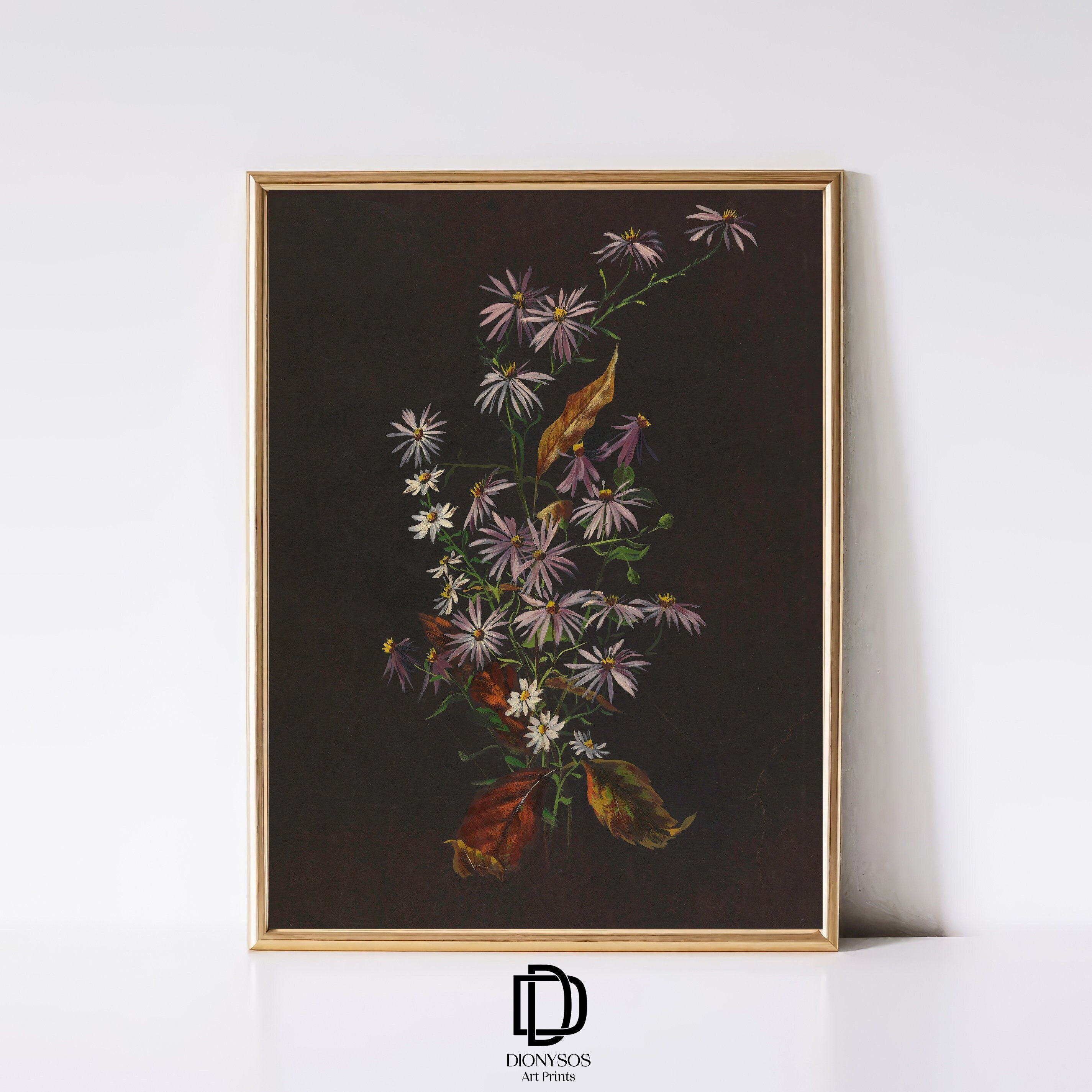 Artful Dark Botanical Art Print, Botanical Printable, Vintag | Inspire ...