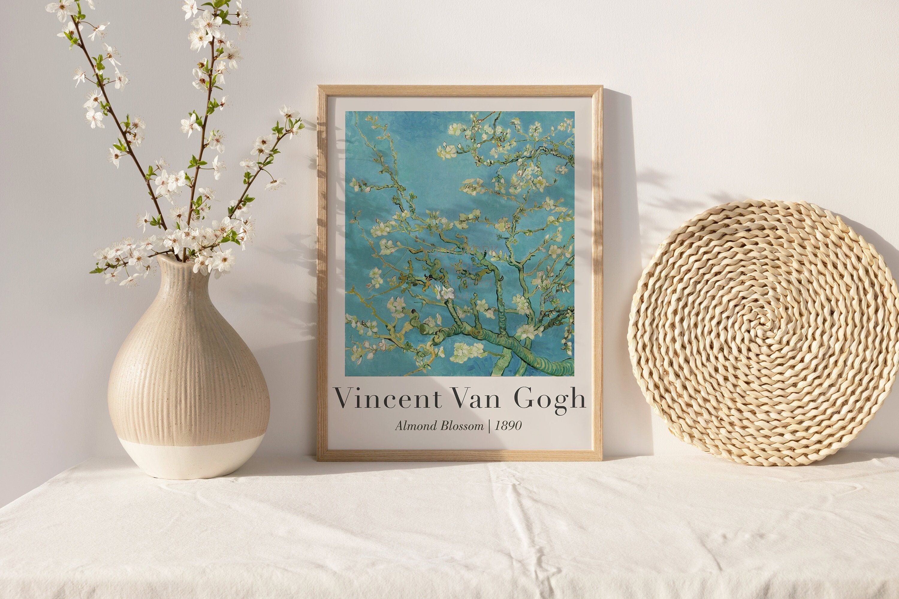 Artful Van Gogh Almond Blossom Art Print, Van Gogh Exhibitio | Inspire ...