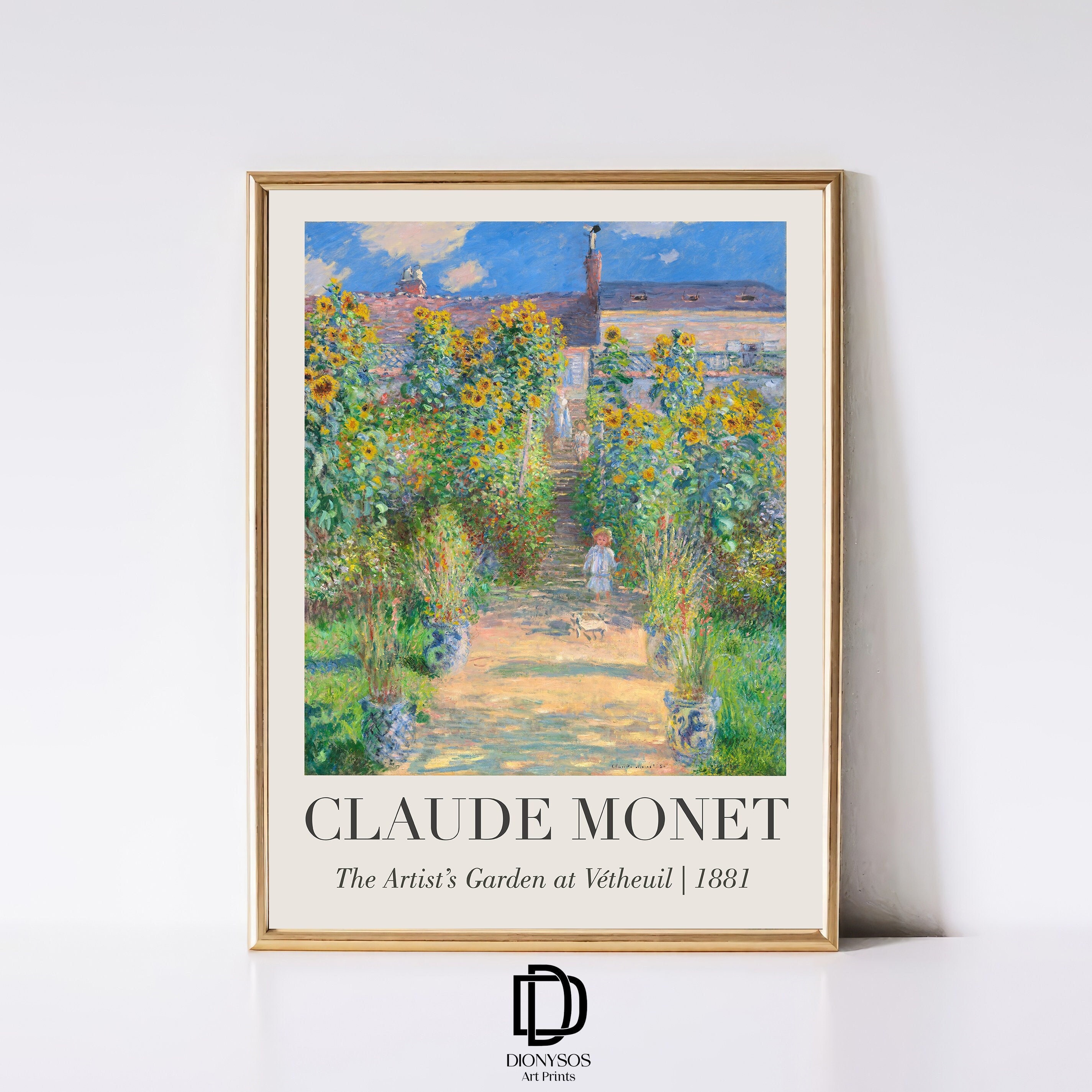 Claude Monet Garden at Vetheuil Print, Botanical Garden Land - Inspire ...