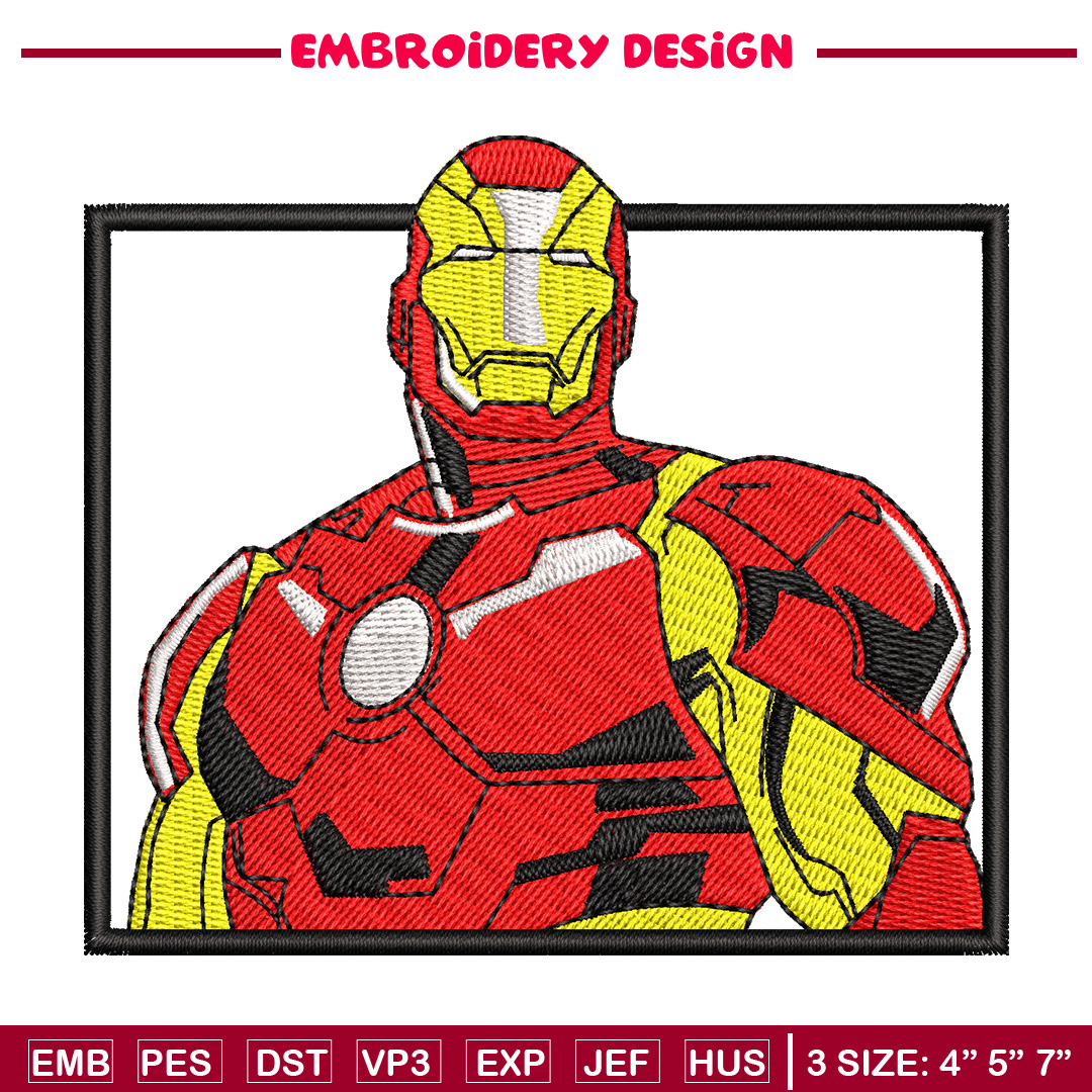 Iron man embroidery design, Marvel embroidery, Anime design, | Inspire ...