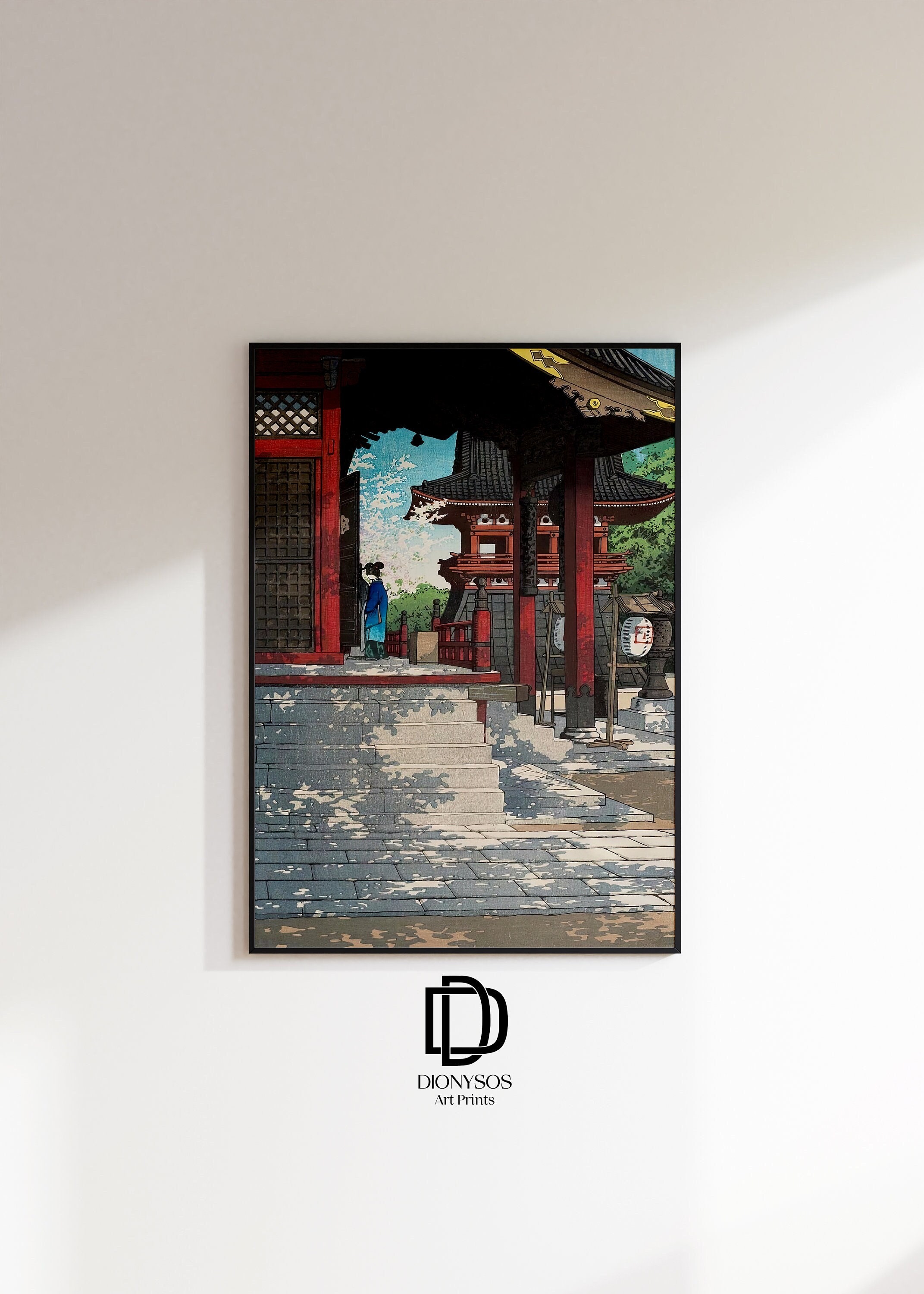 Vintage Japanese Temple Printable Wall Art, Edo Period Japan | Inspire ...