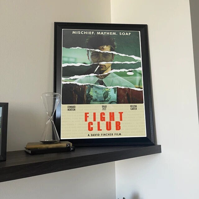 FIGHT CLUB Retro Movie Poster, No Framed, Gift | Inspire Uplift