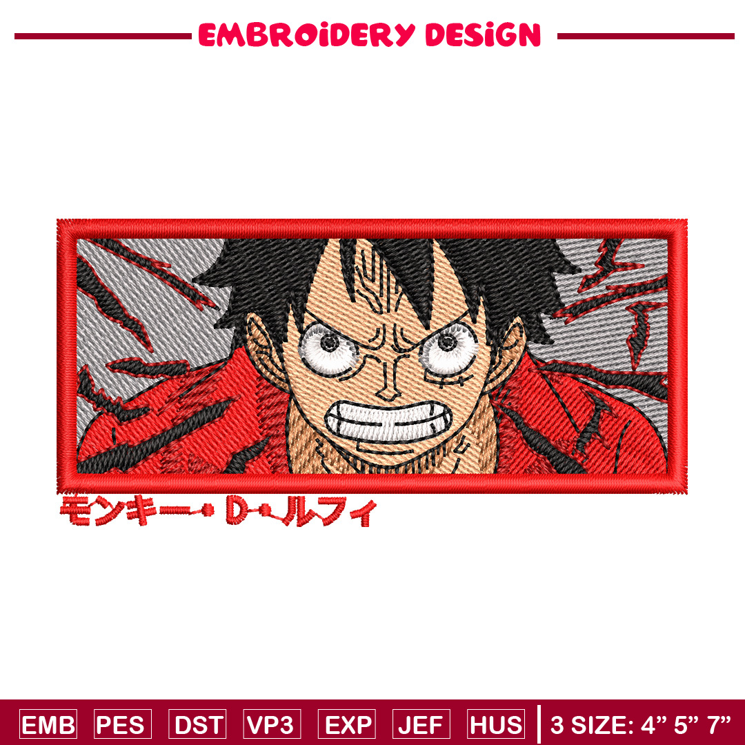 Luffy haki embroidery design, One piece embroidery, Anime de | Inspire ...