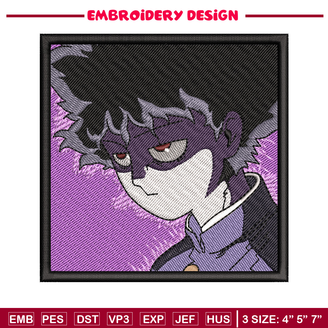 Mob 100 embroidery design, Mob psycho embroidery, Anime desi | Inspire ...