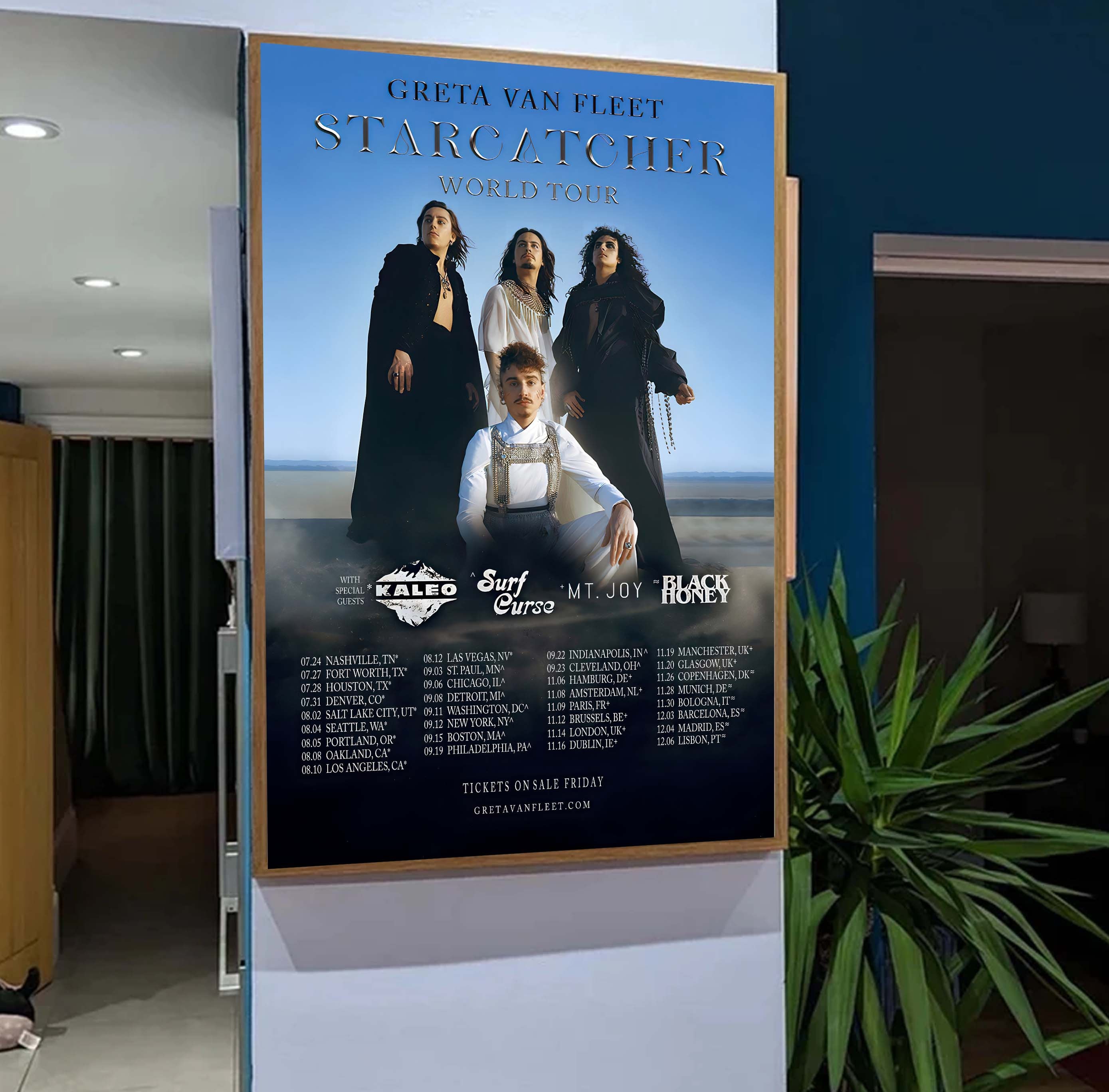 Greta Van Fleet Starcatcher World Tour 2023 Poster | Inspire Uplift