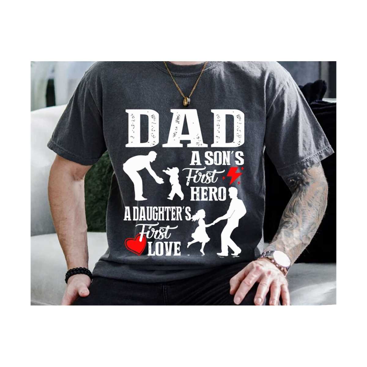 Fathers Day Svg, Dad Hero Svg, A Sons First Hero A Daughters - Inspire ...