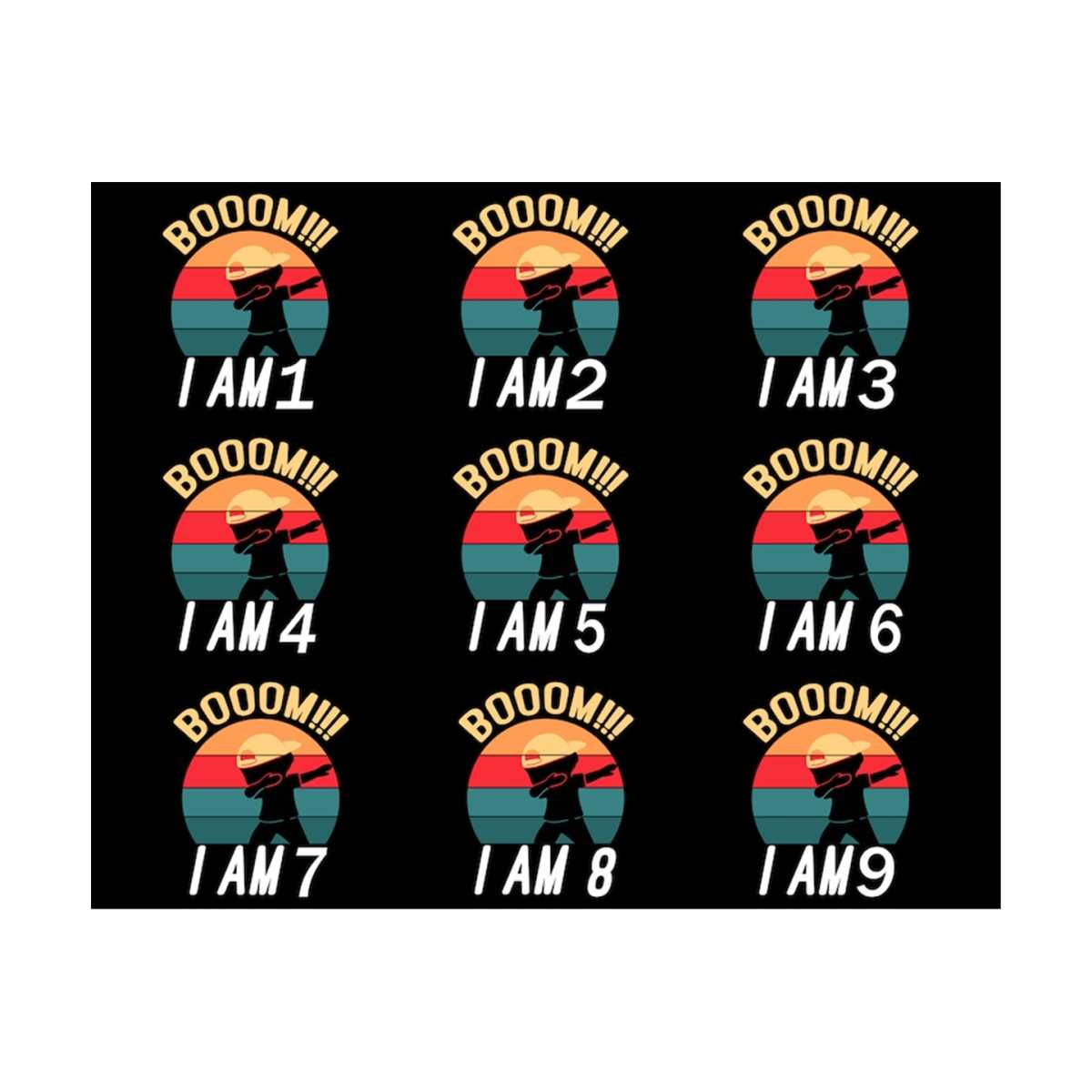Boom I Am Svg Bundle, Kids Dabbing Birthday Svg, Years Old B | Inspire ...