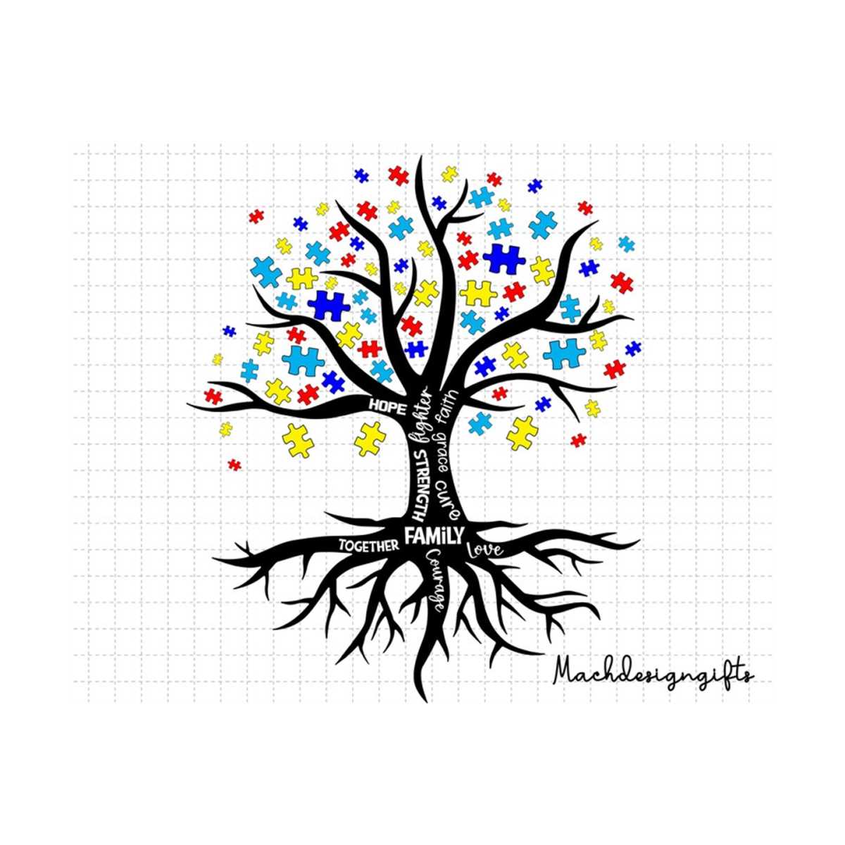 Autism Tree Svg, Autism Awareness, Autism Svg, Autism Suppor | Inspire ...
