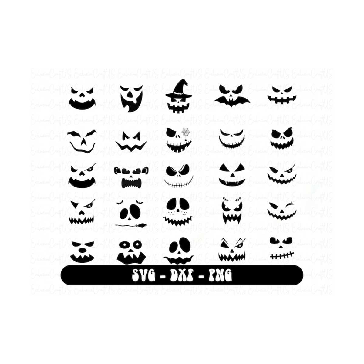 Bundle Pumpkin Face Svg, Jack O lantern Faces Svg, Halloween | Inspire ...