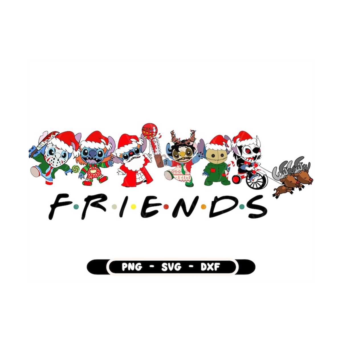 Friends Horror Stitch Christmas svg, Lilo and Stitch svg, Ch | Inspire ...
