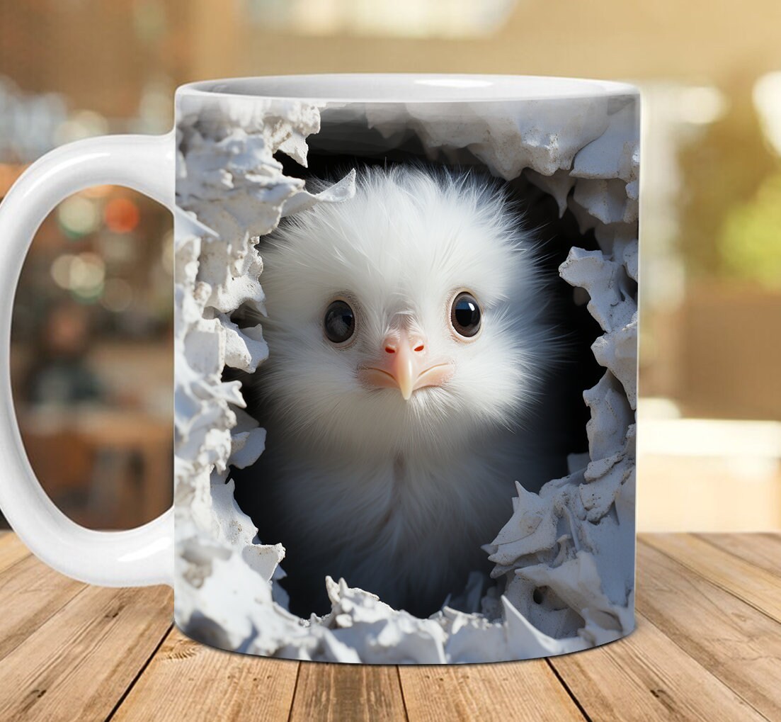 3D Baby Chicken Flowers Mug | Inspire Uplift